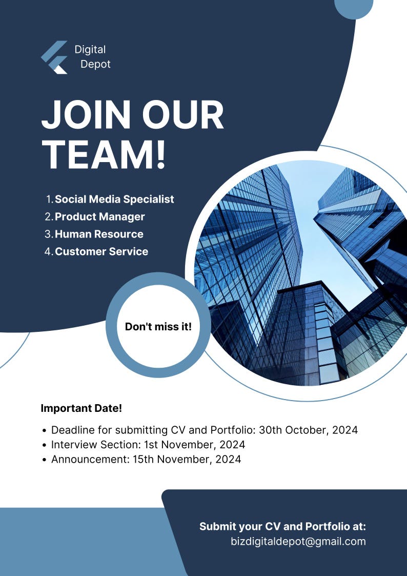 Hiring Flyer Template | Hiring Job Posting Template | Hiring ...