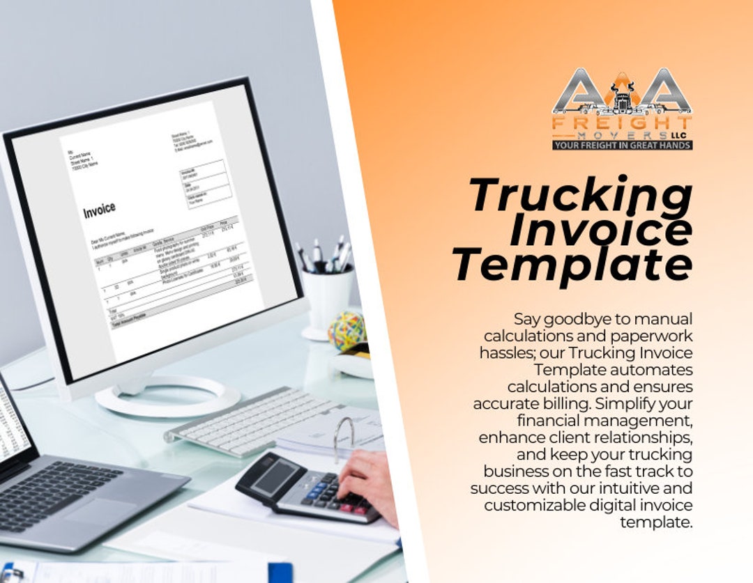 Dfy/done for You Freight Dispatcher and Trucking Trucking Invoice ...