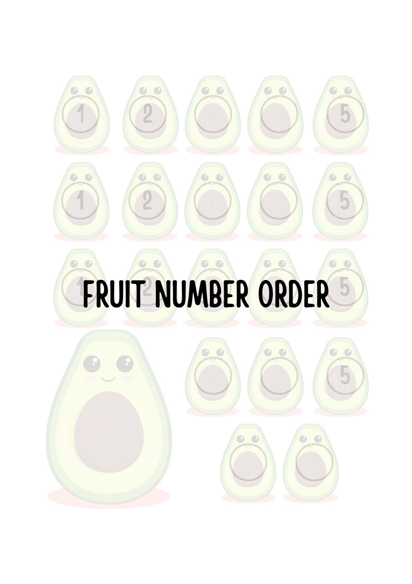 Dfy/done for You Fruit Ordering Numbers 1-20 Activity | Numbering for ...