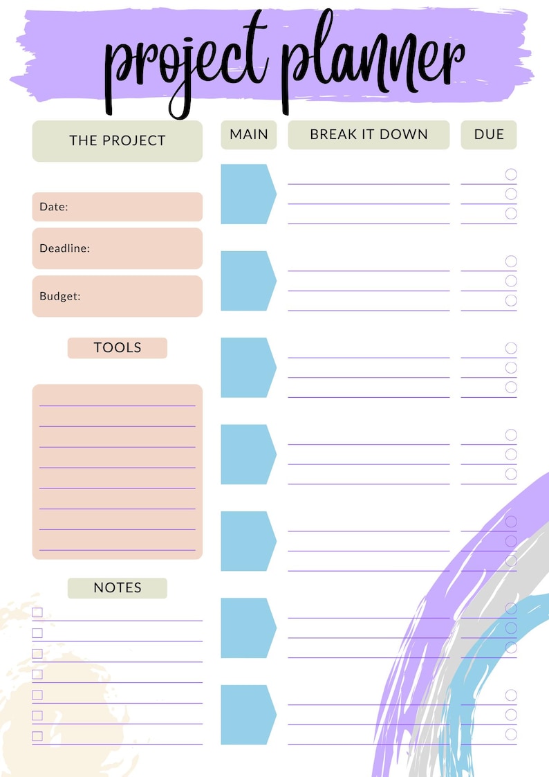 Project Planner / Project Organizer / Project Design Planner - Etsy