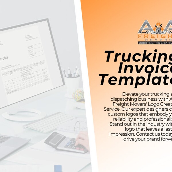 Trucking Invoice Template - Etsy