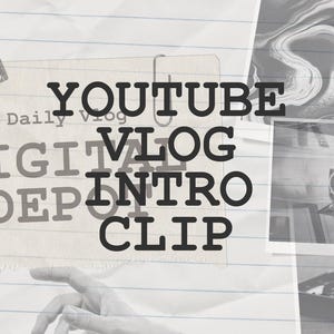 Youtube Vlog Intro Clip | Vlogger Channel Introductory Video - Etsy