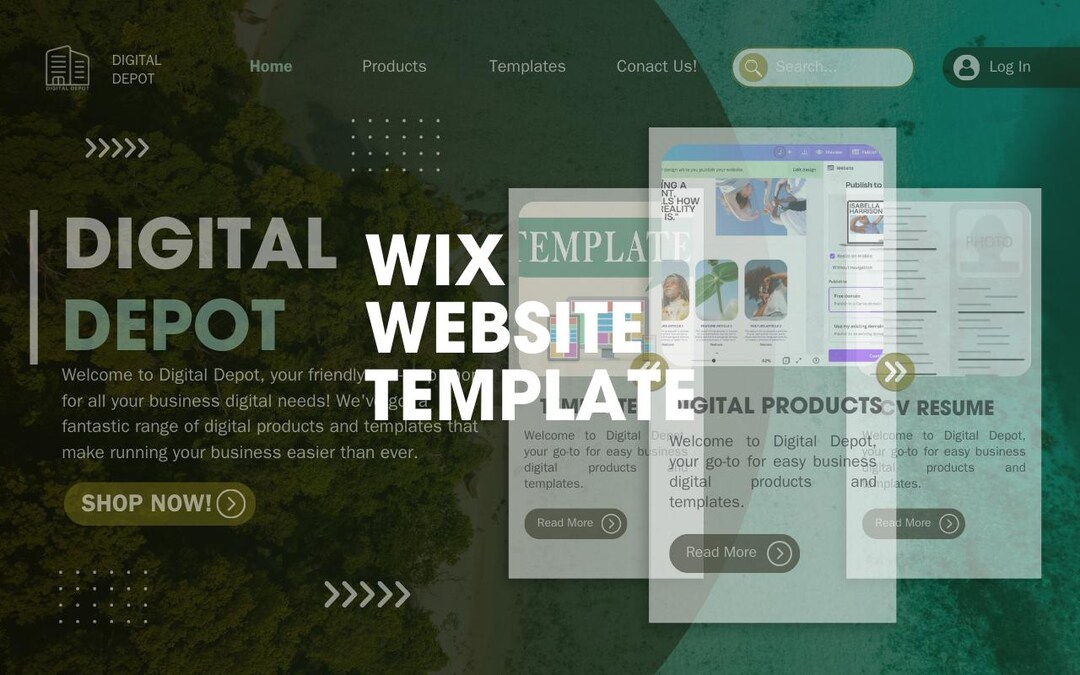 Wix Website Template | Wix Design Layout | Wix Site Design - Etsy