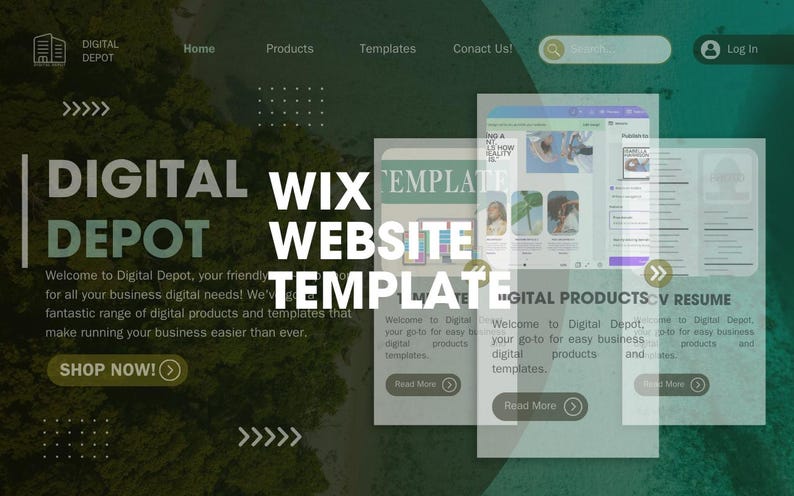 Wix Website Template | Wix Design Layout | Wix Site Design - Etsy
