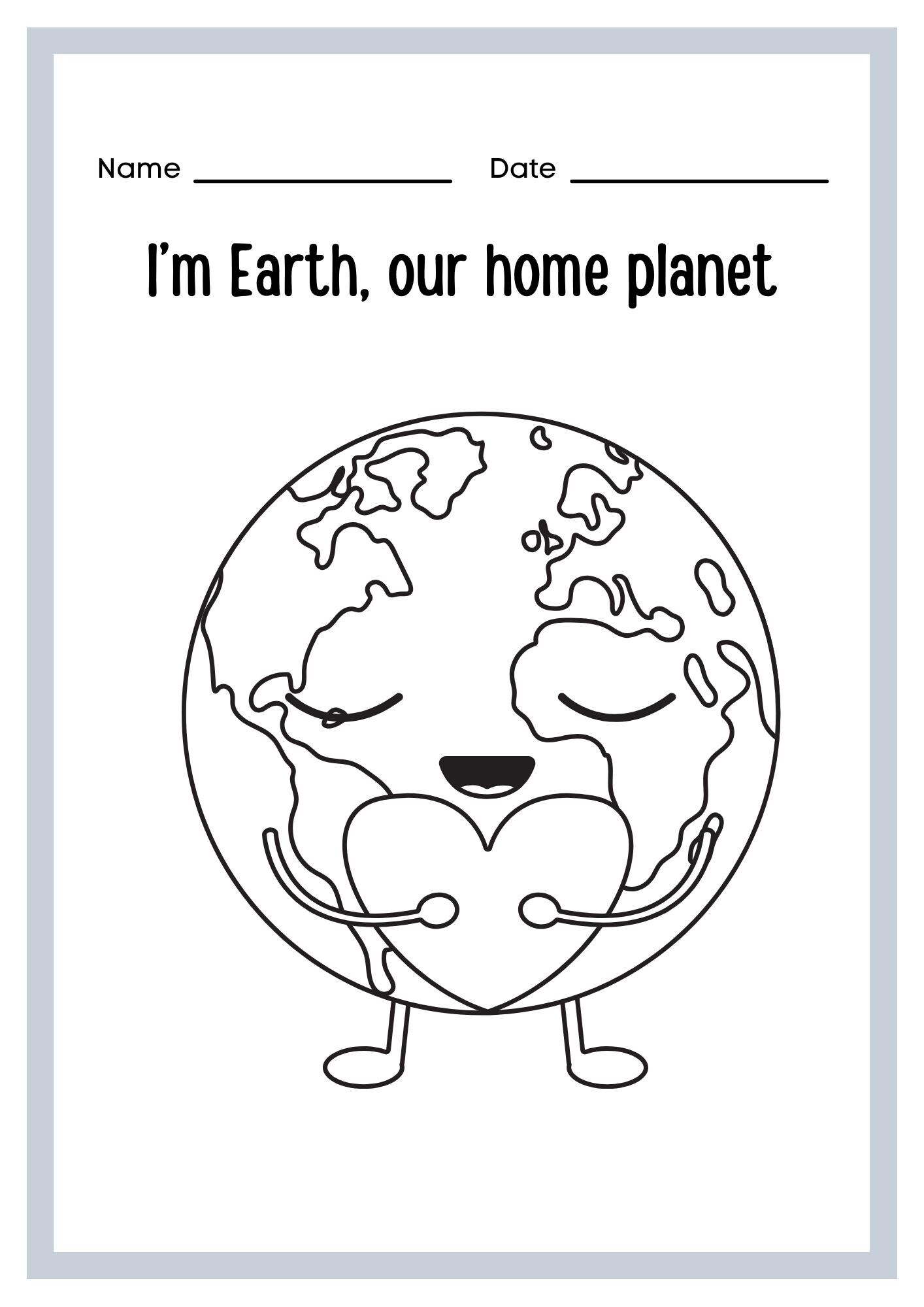 Planets Coloring Activity for Kids Solar System Coloring Book Coloring ...