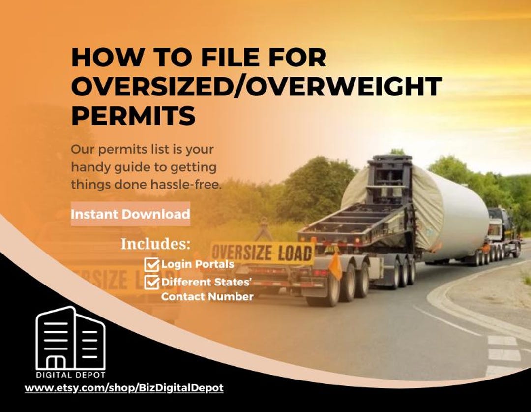 How to File for Oversized/overweight Permits | Permit Services List USA ...