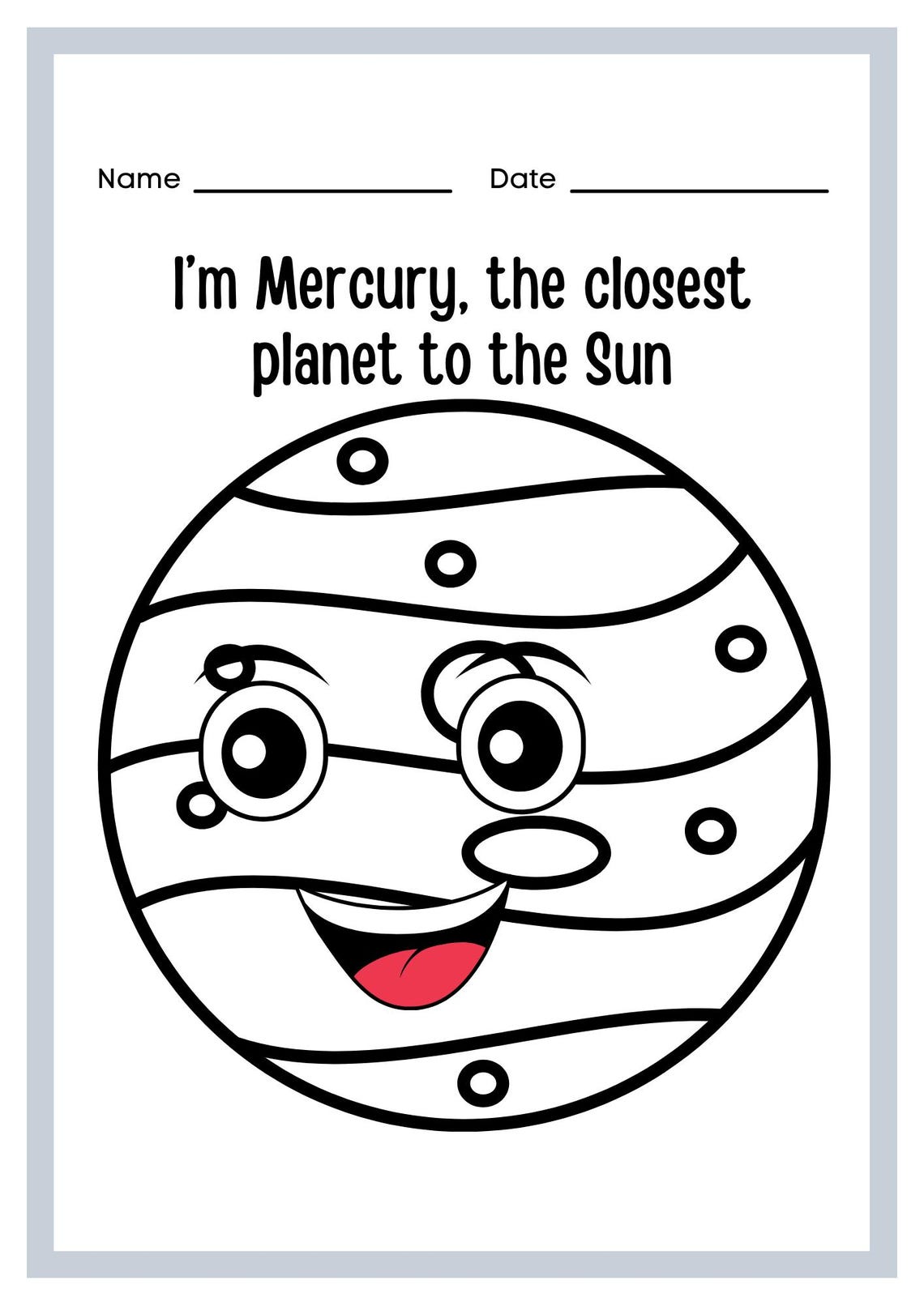 Planets Coloring Activity for Kids | Solar System | Coloring Book ...