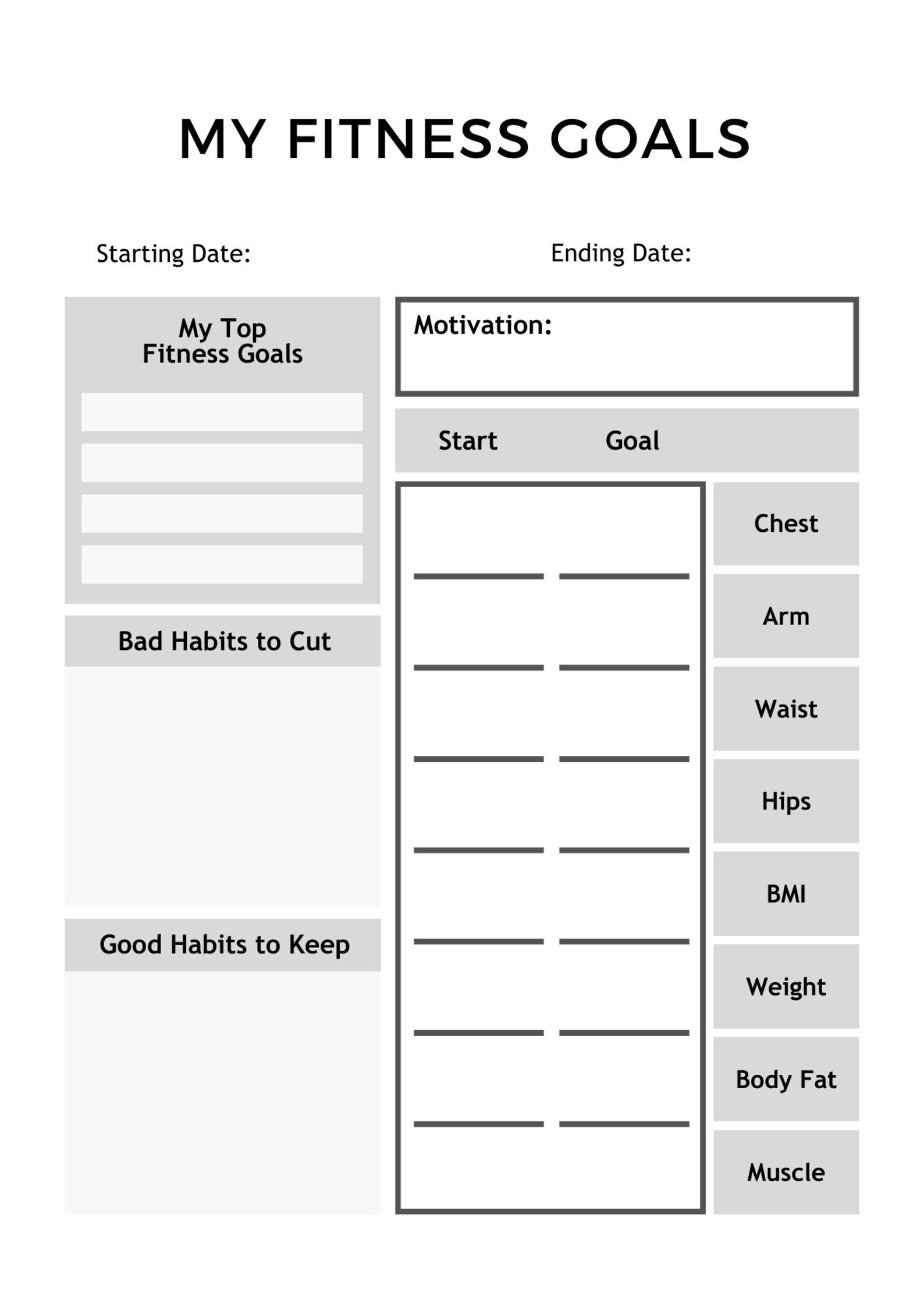 Diet & Fitness Planner | Fitness and Diet Tracker | Health and Workout ...