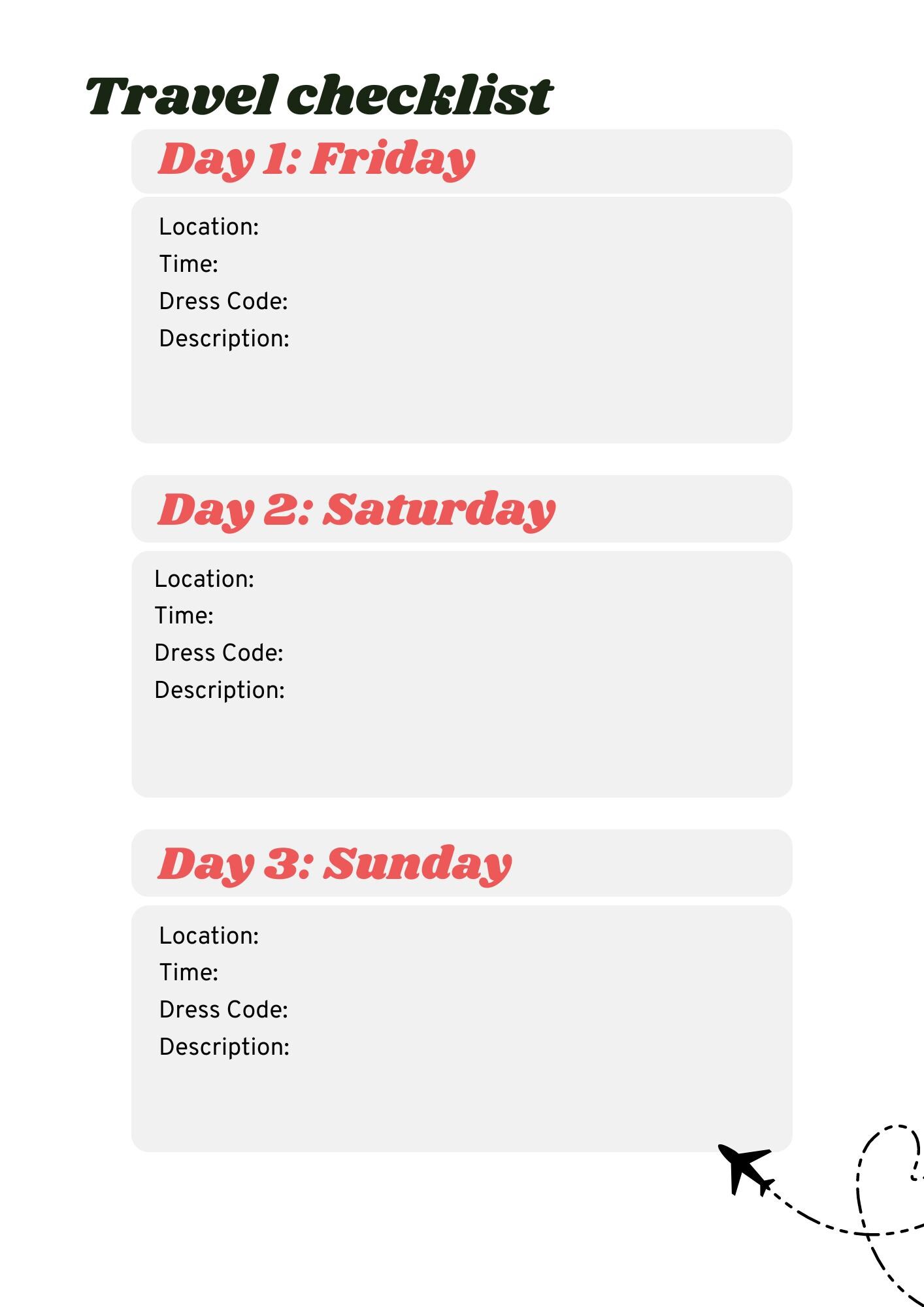 Travel Checklist and Planner | Trip Organization Tool | Holiday ...
