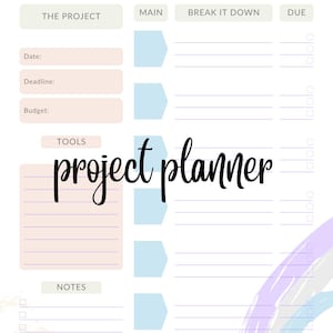 Dfy/done for You Project Planner / Project Organizer / Project Design ...