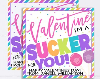 Sucker Valentine Card - Etsy