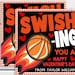 Valentine Basketball Gift Tags, Editable Swishing You A Happy Valentine ...