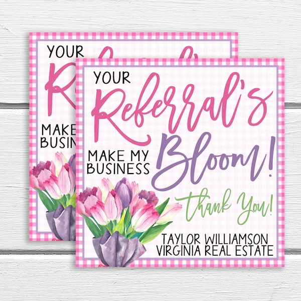Your Referrals Make My Business Bloom - Etsy
