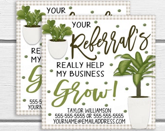 Spring Pop-by Tags, Your Referrals Make My Business Grow, Real Estate ...