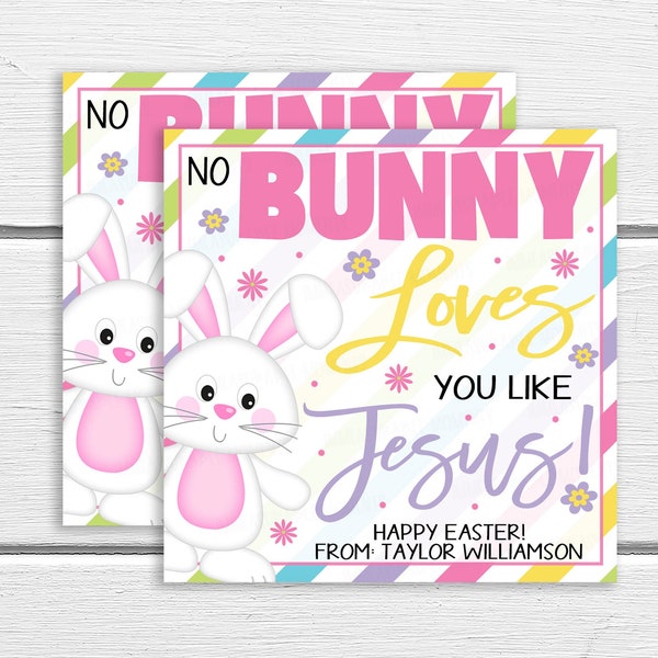 No Bunny Loves You Like Jesus - Etsy