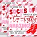 Valentine's Day Sock Gift Tags, Editable Fuzzy Socks, Mani Pedi Gift ...
