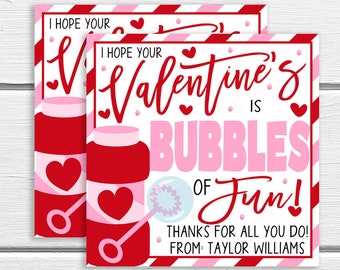 Bubbles of Fun Valentine - Etsy