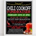 Chili Cookoff Fundraiser Flyer, Editable Chili Cook-off Church School ...