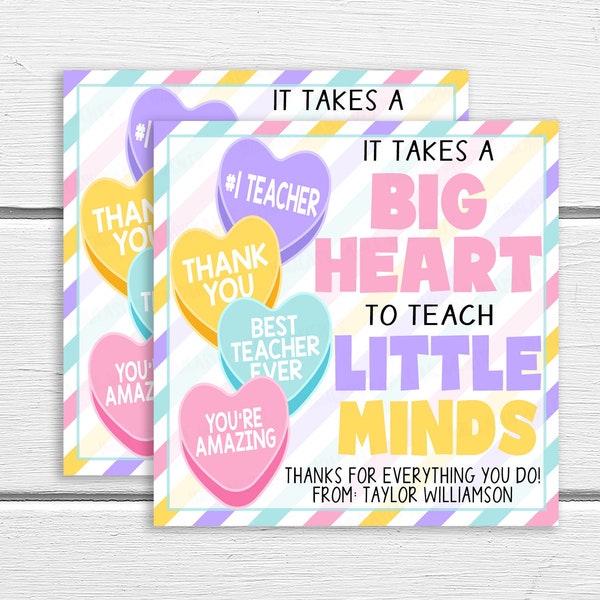 It Takes a Big Heart to Teach Little Minds Printable - Etsy