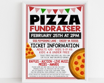 Pizza Night Flyer - Etsy