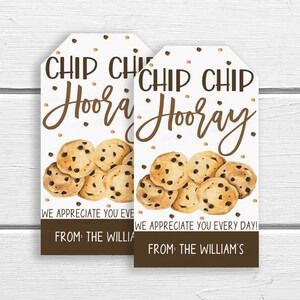 Cookie Thank You Gift Tags, Editable Thank You Appreciation Cookie Tag ...