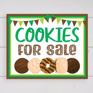 Scout Cookie Booth Sign, Cookies Sold Here, Printable Cookie Drop ...