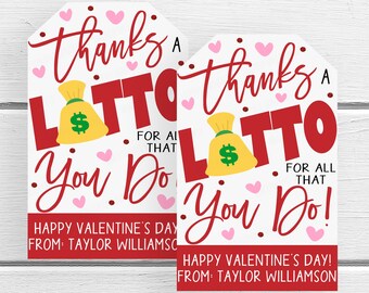 Lottery Teacher Valentine - Etsy
