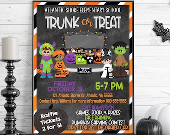 Instagram Canva Template Trunk or Treat Editable Digital - Etsy