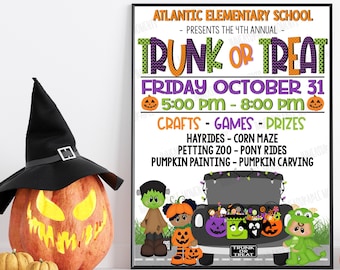 Instagram Canva Template Trunk or Treat Editable Digital - Etsy