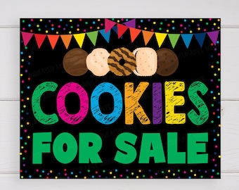 Scout Cookie Booth Sign Cookies Sold Here Printable Cookie | Etsy