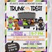 Editable Trunk or Treat Flyer Invitation, Kids Halloween Party, School ...
