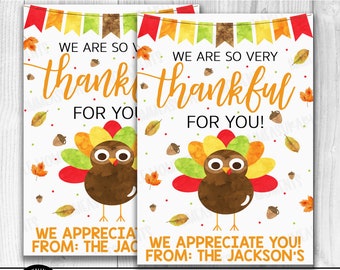 Printable/editable Thankful for You Coffee Gift Tag (Download Now) - Etsy