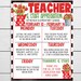 Valentine Teacher Appreciation Schedule Itinerary, Editable School ...