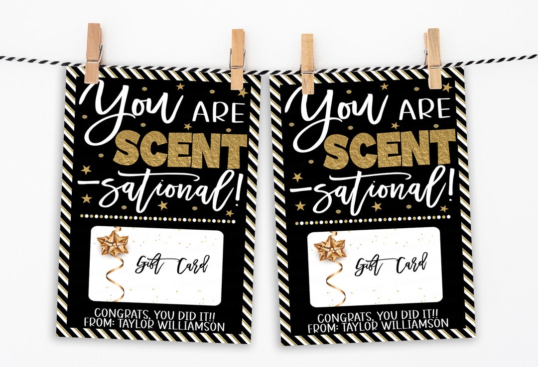 Appreciation Gift Card Holder, You Are Scent-sational Label, Thank You ...