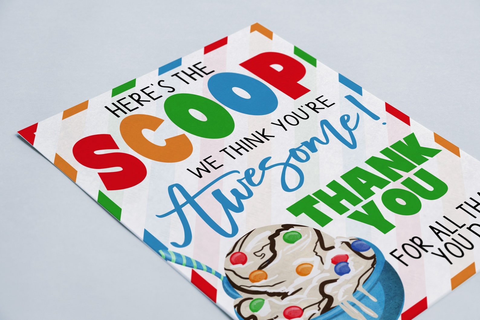 Ice Cream Sign, Here's the Scoop We Think You're Awesome, School PTA ...