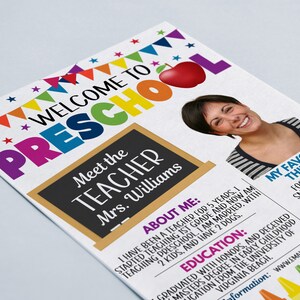 Meet the Preschool Teacher, Editable Welcome to Pre-k Teacher Event ...
