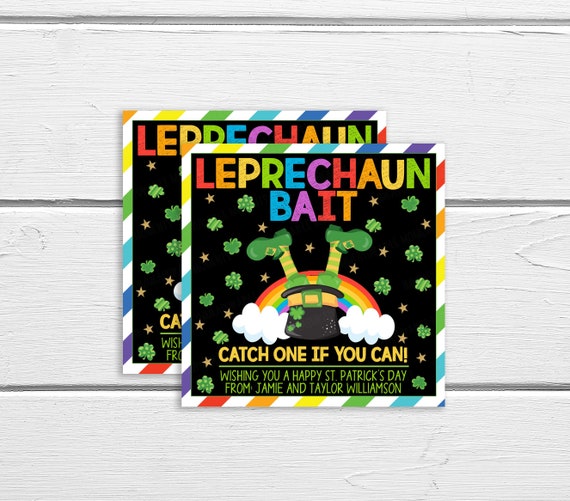 St Patrick's Day Leprechaun Bait Gift Tags, Catch One If You Can, St ...