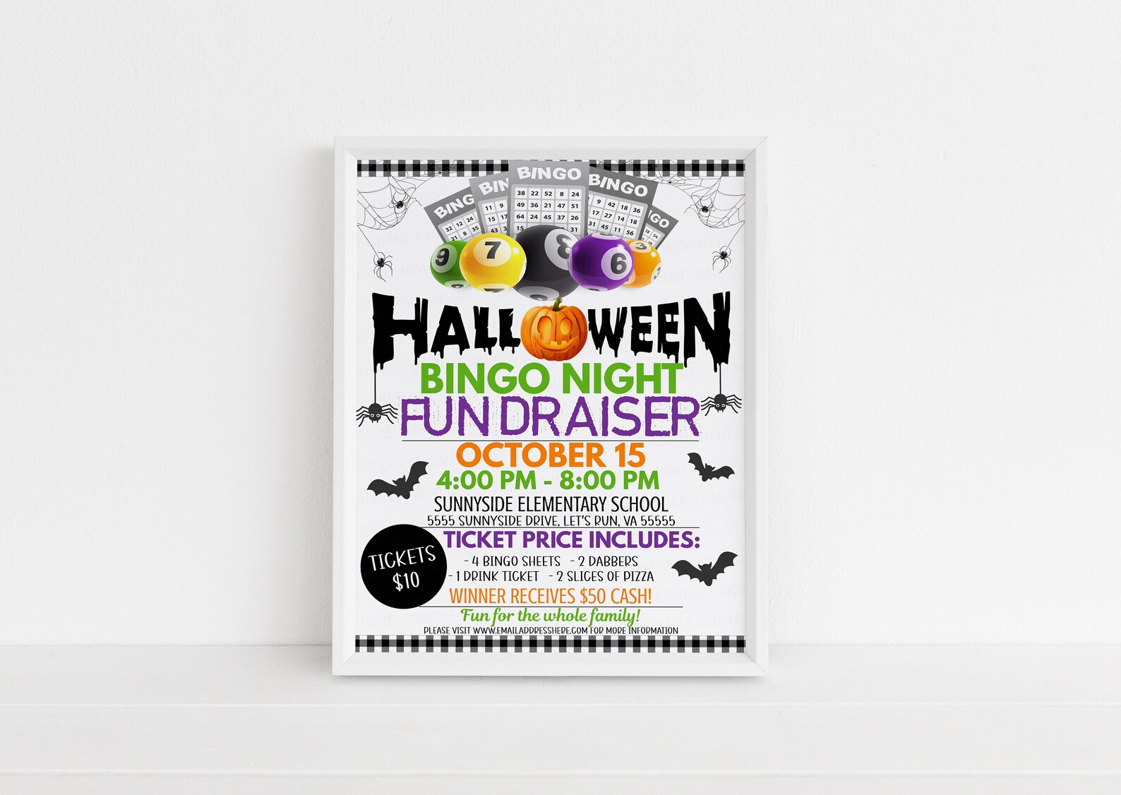 Halloween Bingo Night Flyer, Editable Printable Halloween Invitation ...