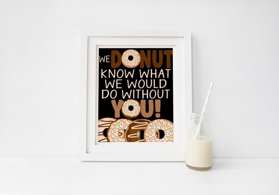 Holiday Donut Party Appreciation Sign, Christmas Employee Teacher Nurse ...