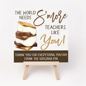 S'more Appreciation Gift Tag, the World Needs S'more Teachers Like You ...