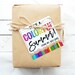Colorful Summer Gift Tags, Crayon Colored Pencil Marker, End of School ...