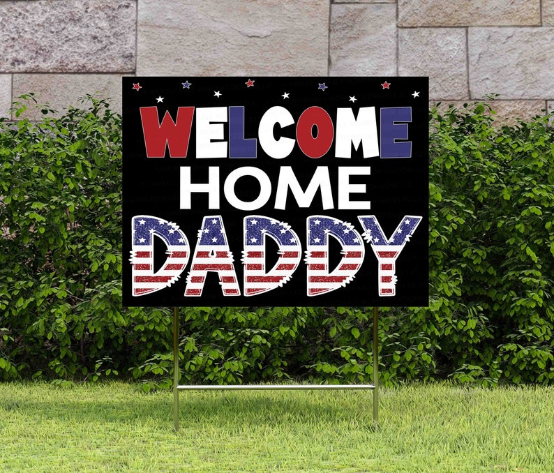 Deployment Welcome Home Daddy Poster Military Homecoming - Etsy