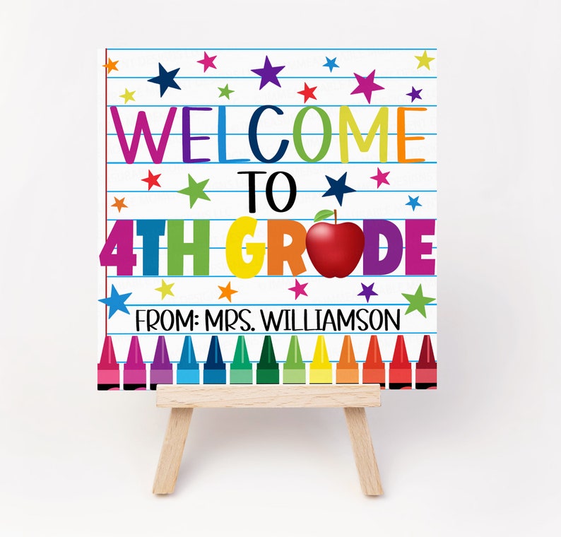 Welcome to Forth Grade Gift Tag, New School Year 4th Grade Student Gift ...