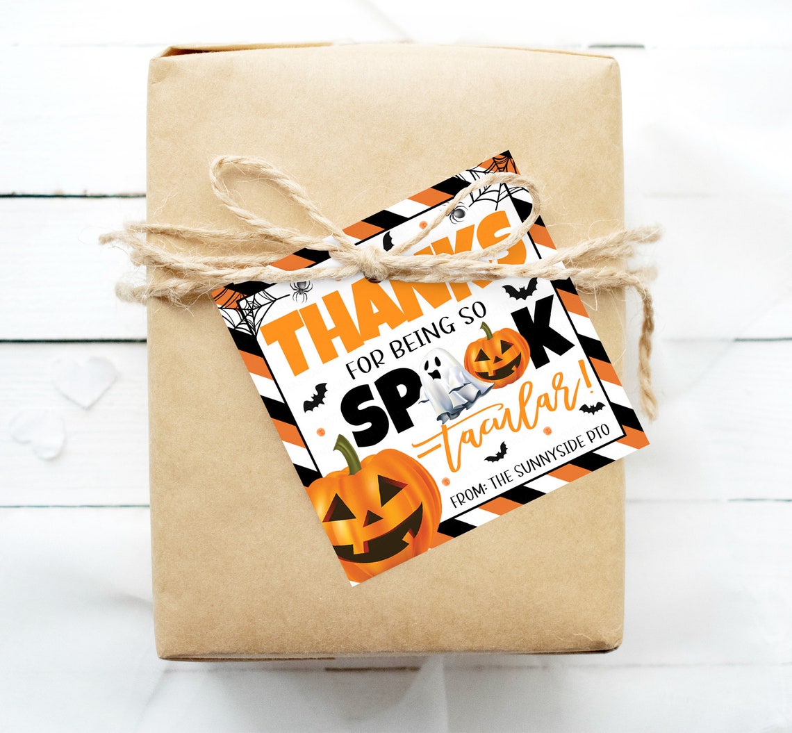 Halloween Gift Tags Thanks for Being Spook-tacular School - Etsy