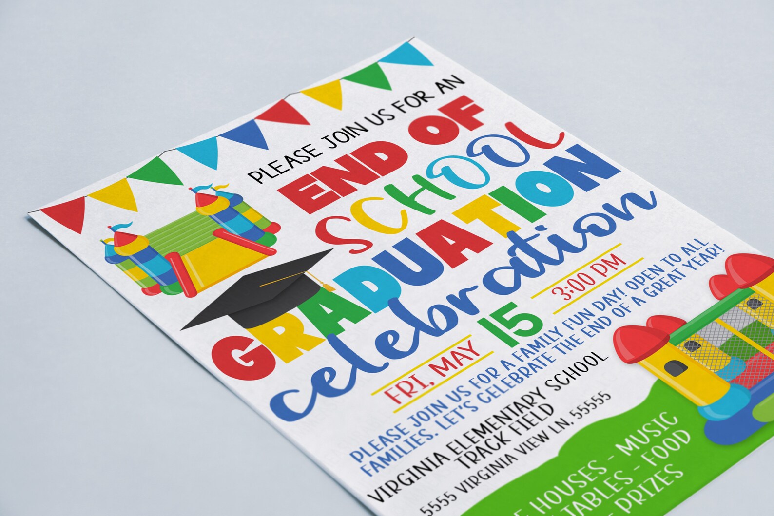 End of School Graduation Invitation Celebration Party Invite | Etsy