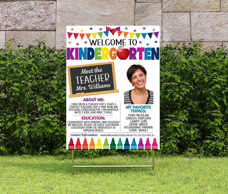 Meet the Teacher Editable Welcome to Kindergarten Teacher - Etsy