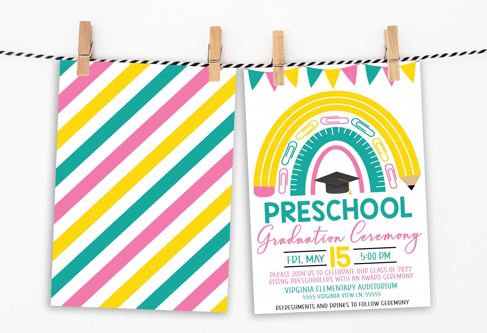 Editable Preschool Graduation Celebration Invitation Prek - Etsy