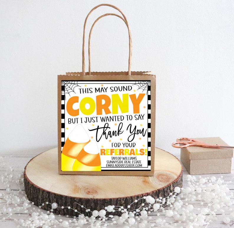 Halloween Client Appreciation Gift Tags May Sound Corny Thank - Etsy