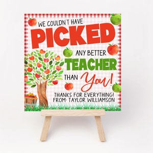 Teacher Appreciation Gift Tag, We Couldn't Have Picked A Better Teacher ...