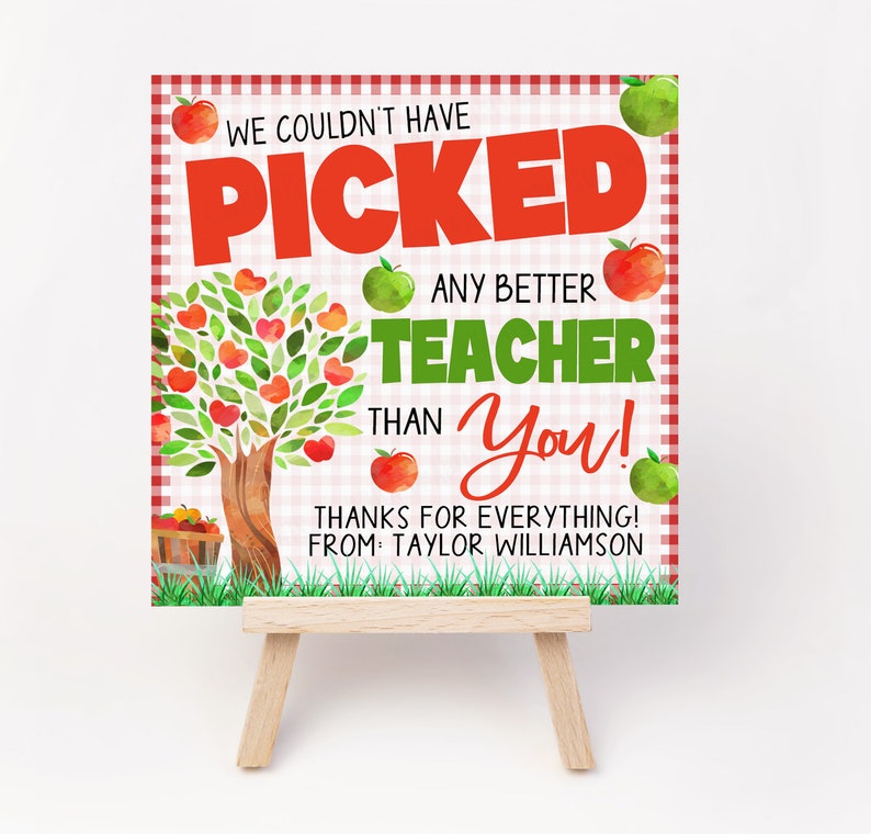 Teacher Appreciation Gift Tag We Couldn't Have Picked A - Etsy
